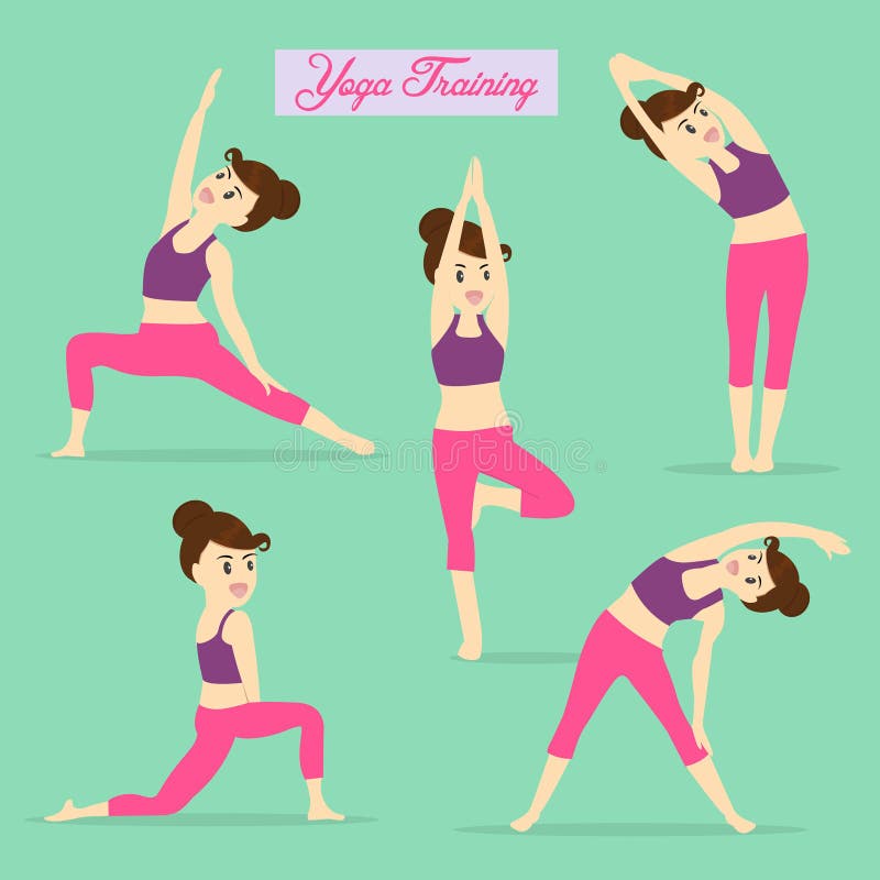 Yoga Element for Exercise daily Stock Vector - Illustration of concept ...
