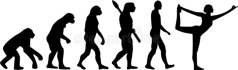 Evolution yoga vector stock vector. Illustration of homosapiens - 107164124
