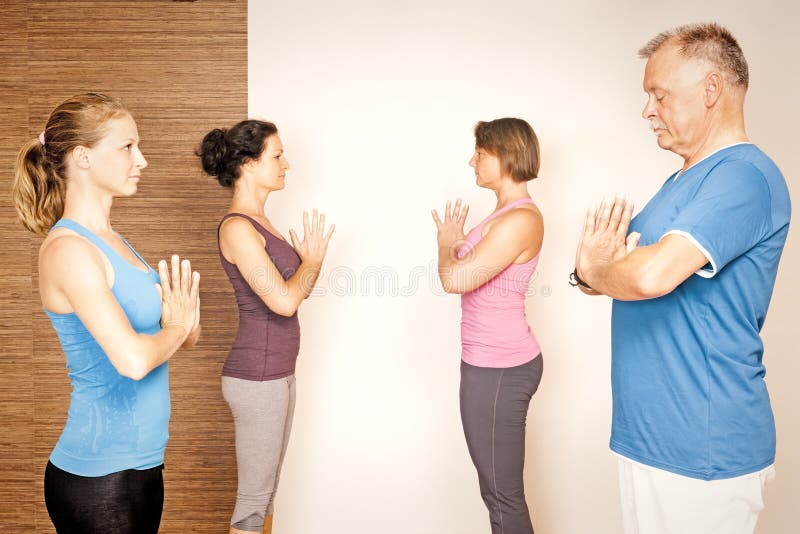 Yoga Exercise stock image. Image of female, help, people - 35042811