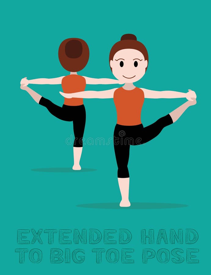 Yoga Extended Leg Squat Cartoon Vector Illustration Stock Vector ...