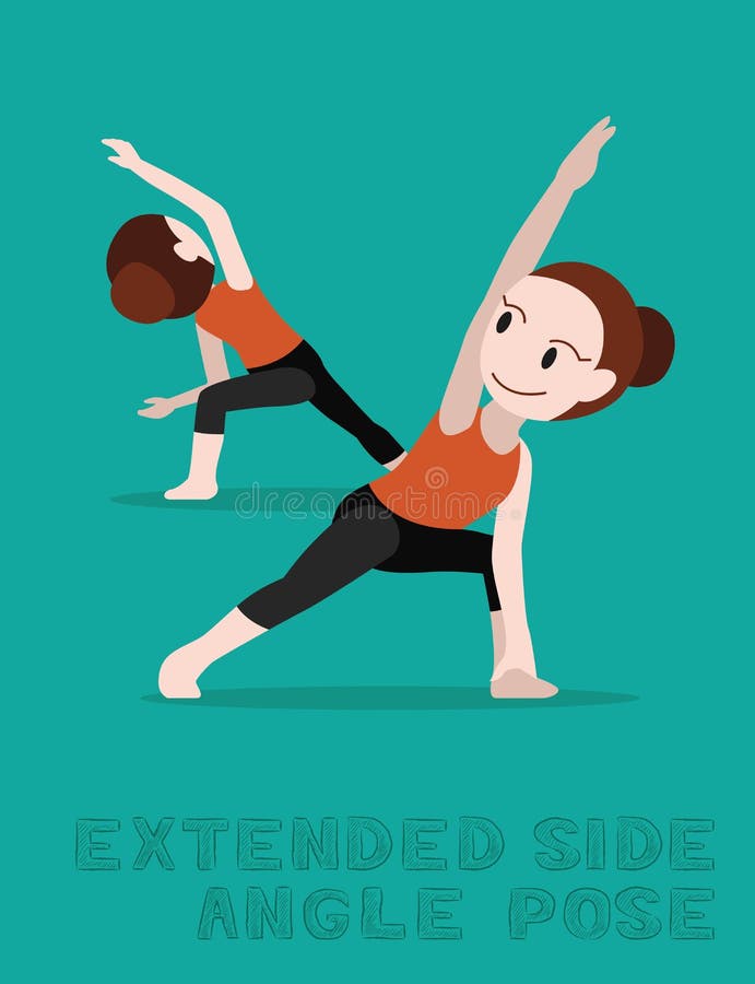 Yoga Extended Side Angle Pose Cartoon Stock Illustrations – 26 Yoga ...