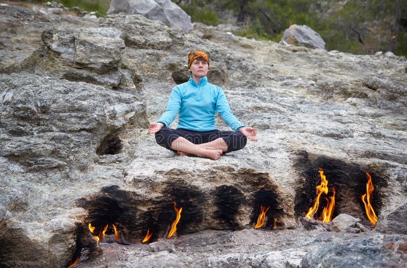 Yoga fire stock photo. Image of like, relaxation, exercising - 69359100