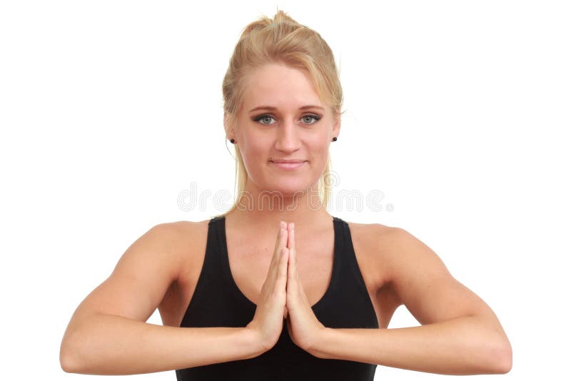 Yoga girl stock photo. Image of lifestyle, female, meditating - 18868664