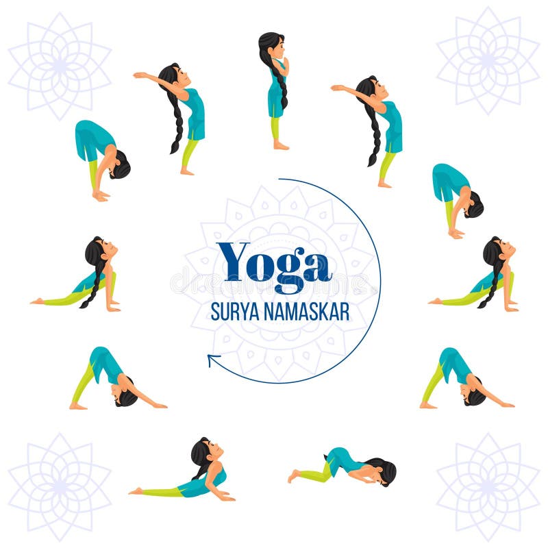 Yoga Surya Namaskar Sequence Sun Salutating Woman Morning Yoga Flow