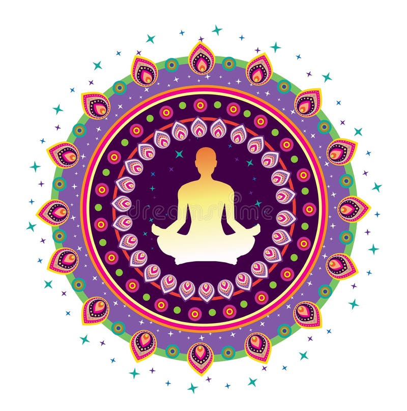 Yoga Icon stock vector. Illustration of pattern, sunrise - 47888017