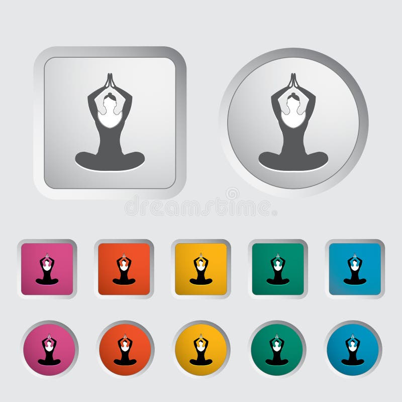 Yoga icon. stock vector. Illustration of people, activity - 93729453