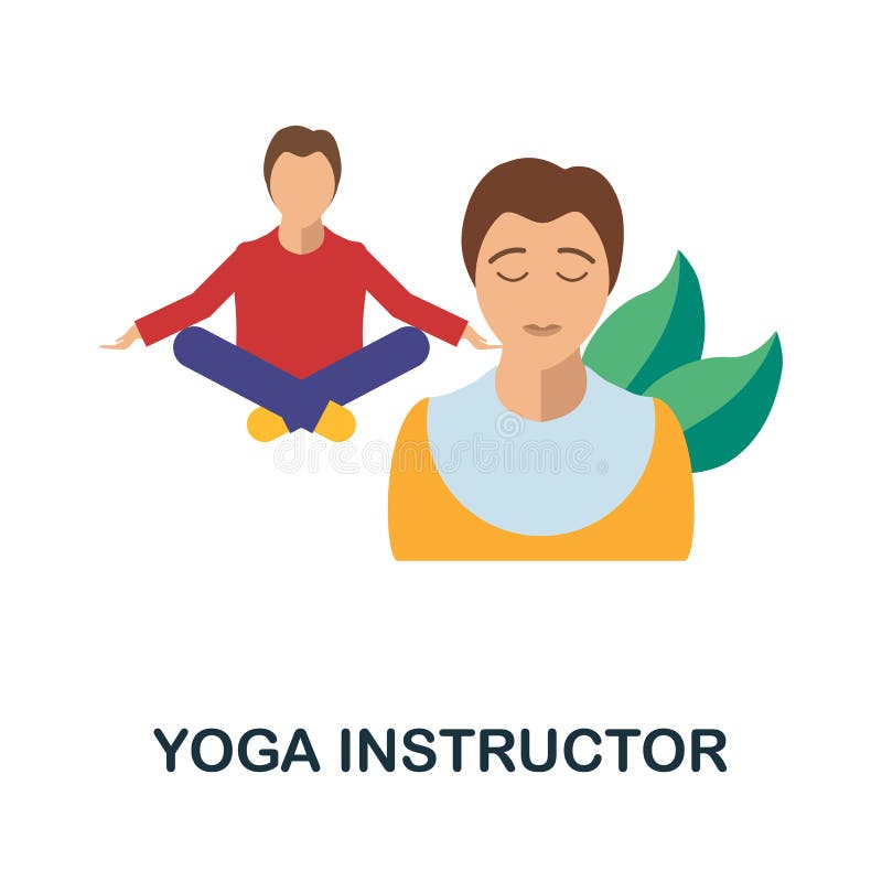 Yoga Instructor Flat Icon. Color Simple Element from Freelance ...