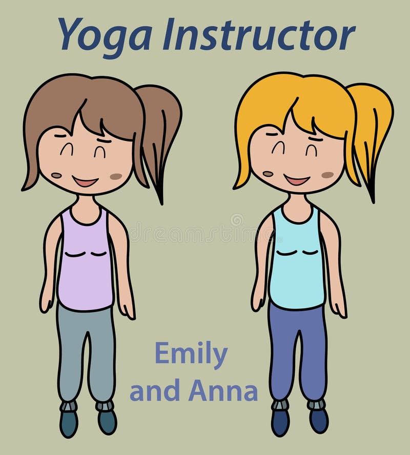 Yoga Instructor Illustration Stock Vector - Illustration of lose ...