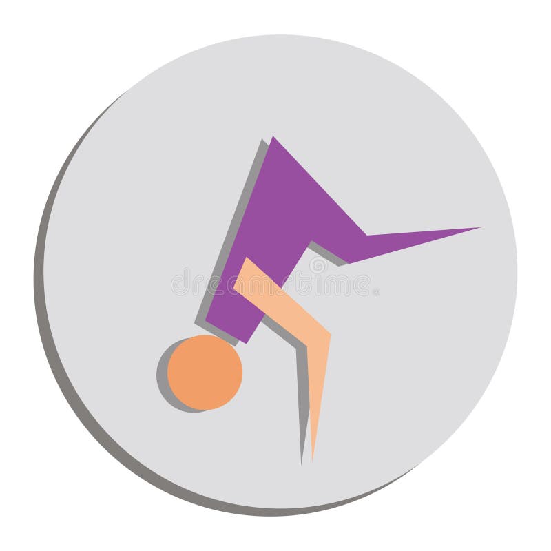 Yoga Inversion Pose. Vector Illustration Decorative Design Stock Vector ...