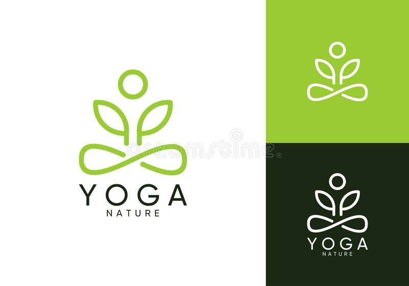 Yoga Leaf Nature Balance Logo Design Vector Stock Vector - Illustration ...