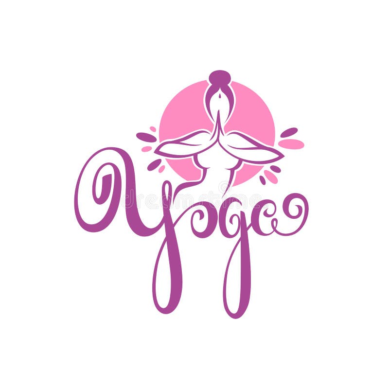 Yoga Logo, Vector Woman Doing Yoga Practice Stock Vector - Illustration ...