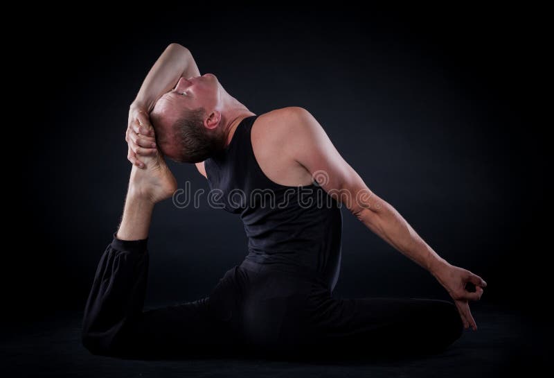 Yoga man stock image. Image of healthy, asana, form, muscular - 48777251