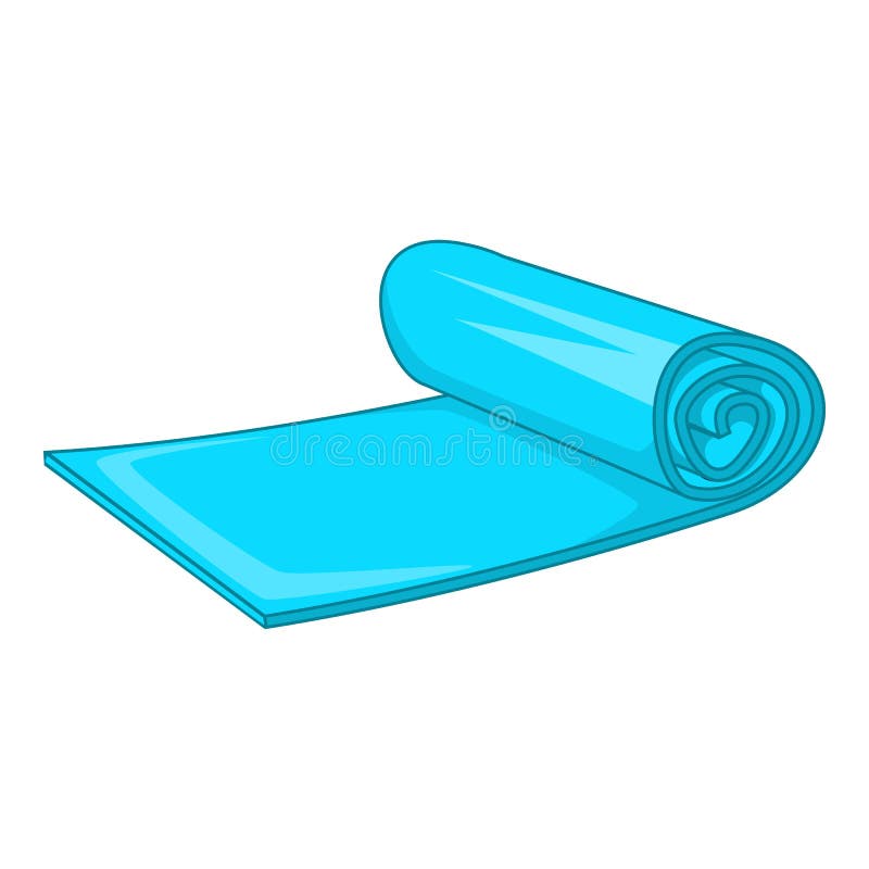 Yoga Mat Icon, Cartoon Style Stock Vector - Illustration of rubber ...