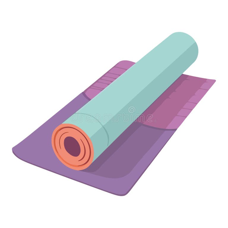 Yoga Mat Isolated Icon Vector Backdrop Stock Vector - Illustration of ...