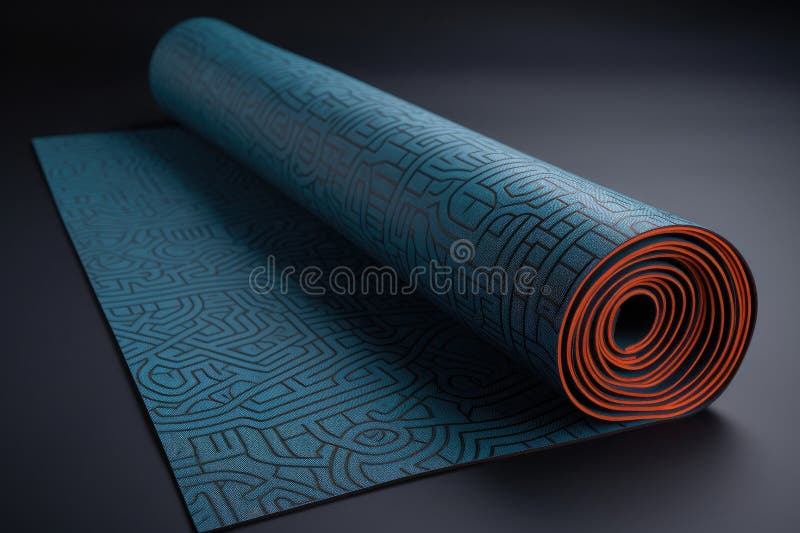 Yoga Mat with Maze-like Pattern for Extra Challenge and Added Focus ...