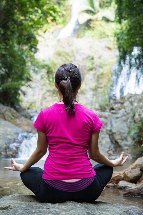 Yoga meditation for relax stock photo. Image of position - 39854418