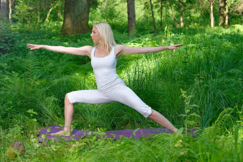 Yoga in nature stock photo. Image of body, adult, beauty - 33167936