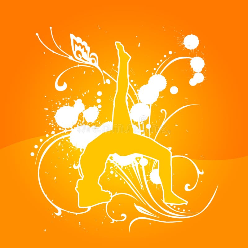 Yoga Orange [01] stock illustration. Illustration of abstract - 5598963