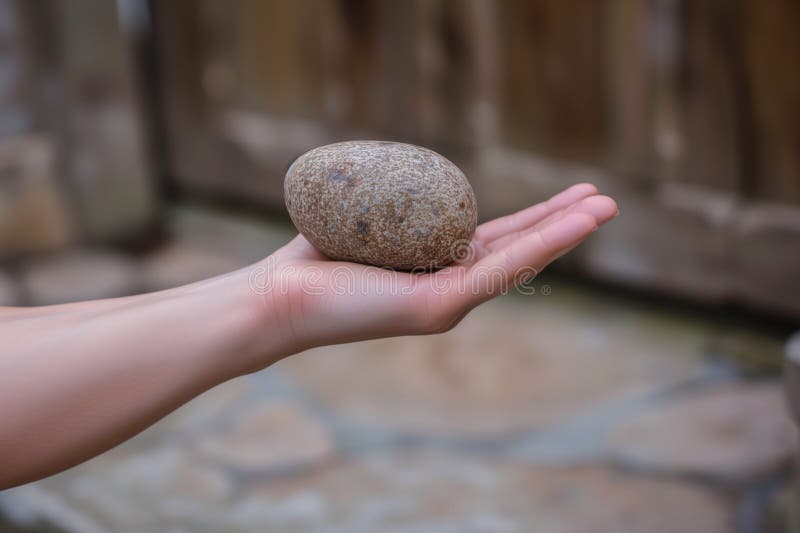 Yoga Person Balancing a Focus Stone on Hand Stock Image - Image of ...