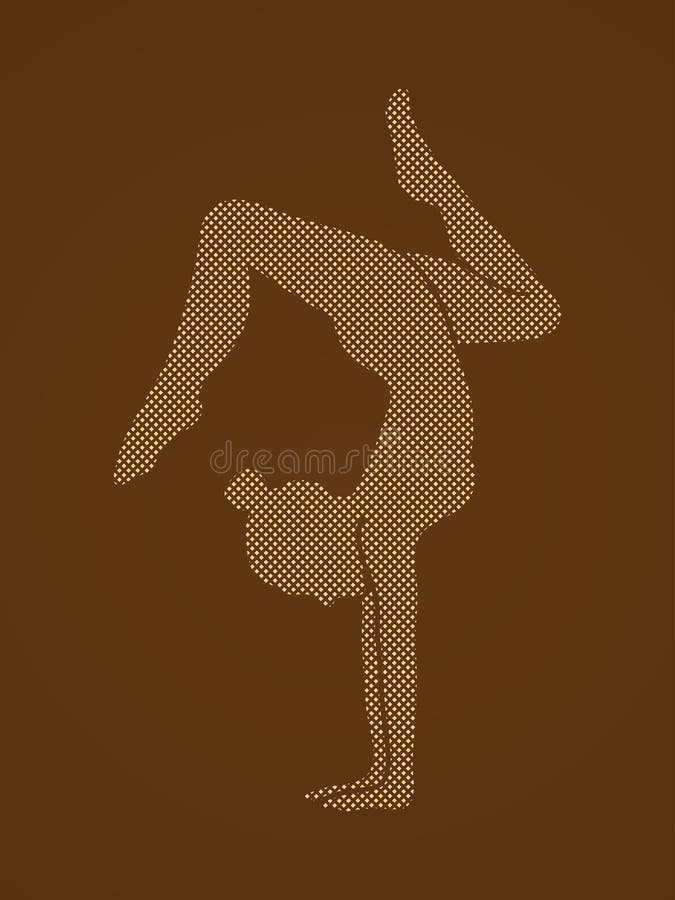 Yoga pose graphic stock vector. Illustration of club - 81960146