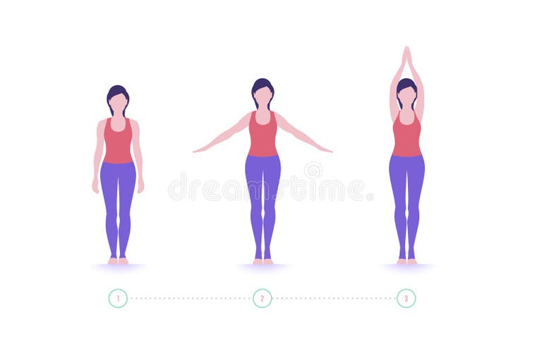 Yoga Pose. Home Workouts. Exercise Step by Step Stock Vector ...