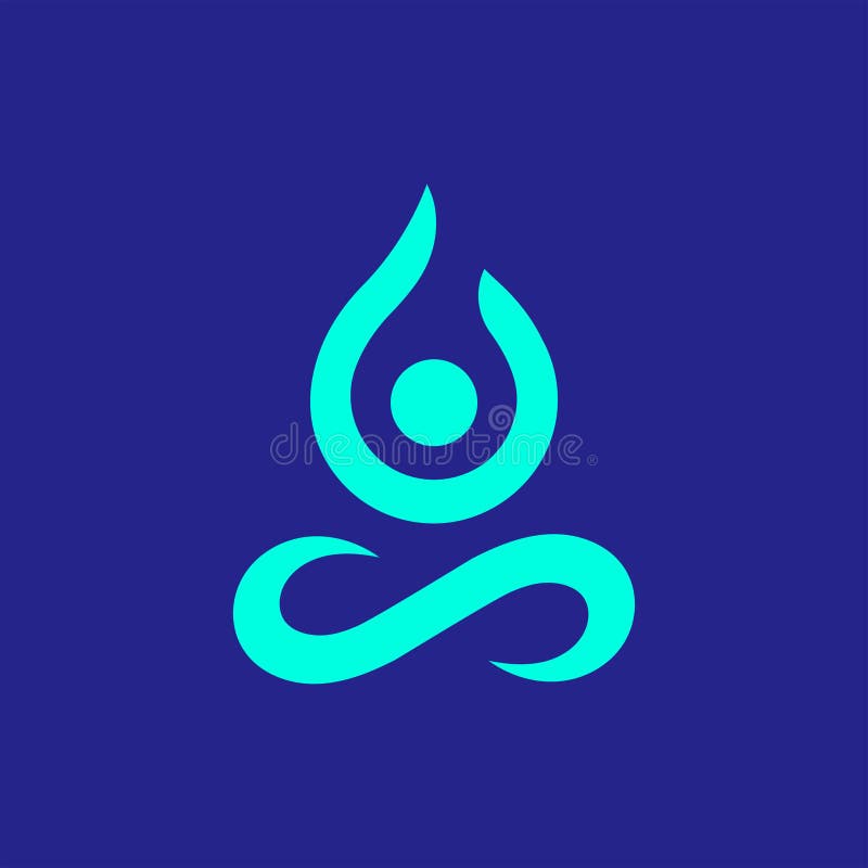 Yoga Pose with Infinity Symbol Stock Vector - Illustration of label ...