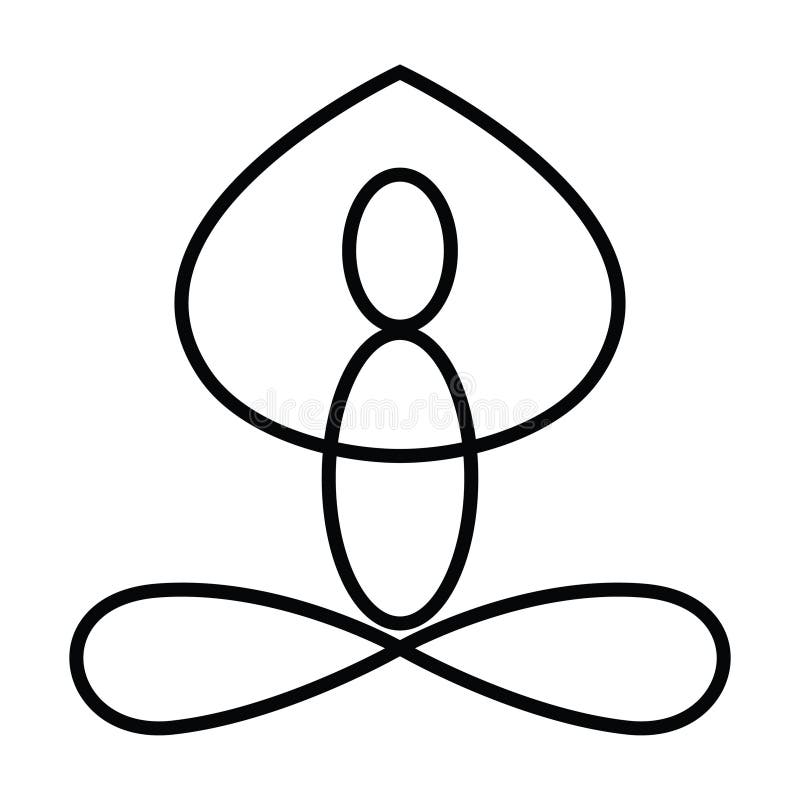 Yoga Pose Vector Icon Design. Flat Icon Stock Vector - Illustration of ...