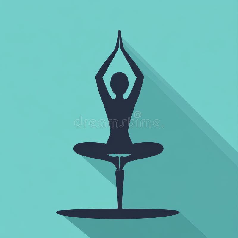 Yoga Pose Vector Icon, Flat Design, Vector Eps 1 Stock Illustration ...