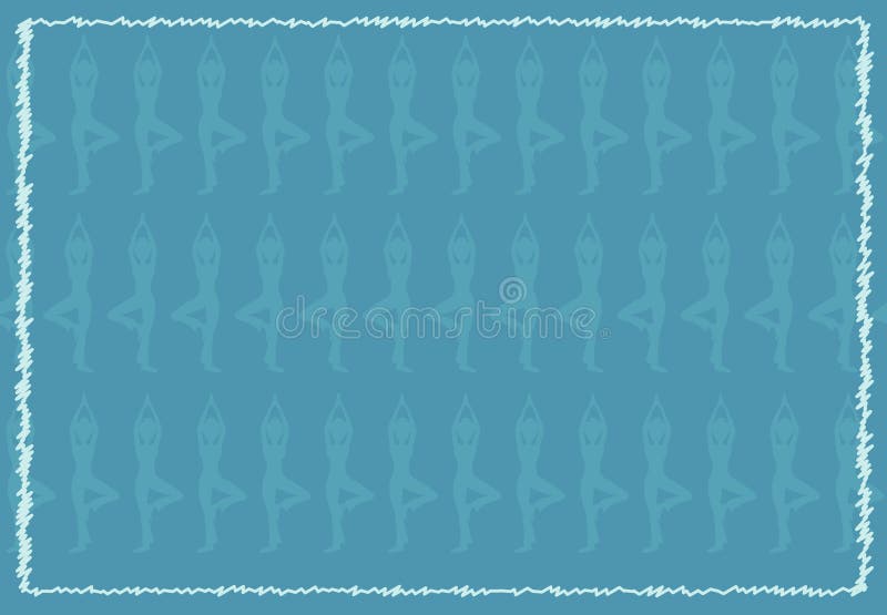Yoga Poses on Blue Background,Vector Stock Illustration - Illustration ...