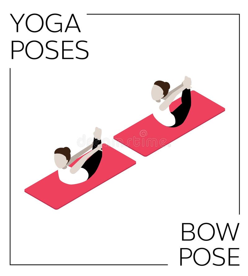 Yoga Bow Pose Tutorial Cartoon Seamless Wallpaper Background Stock ...