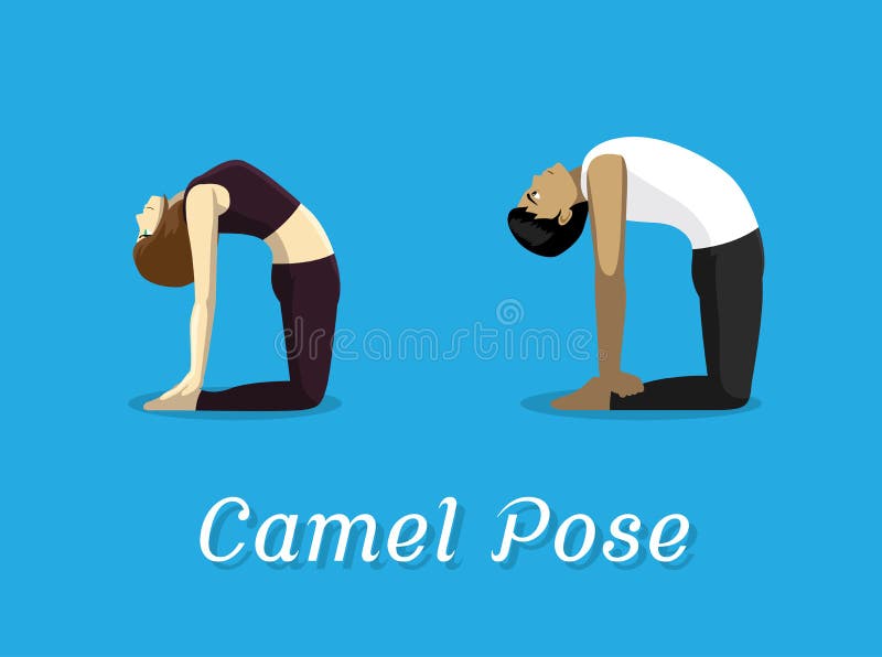 Camel Pose Yoga Manga Tutorial How Cartoon Vector Illustration Stock ... Camel Pose Yoga Manga Tutorial How Cartoon Vector Illustration Stock ...