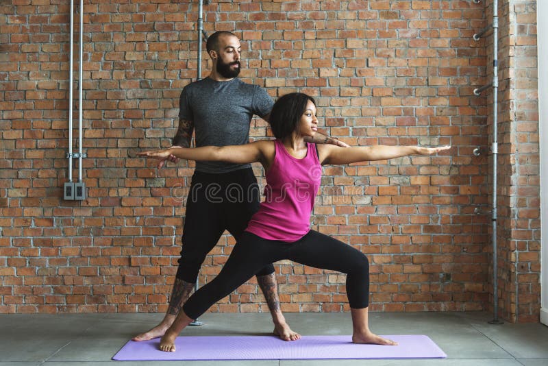 Yoga Practice Exercise Class Concept Stock Photo - Image of male ...