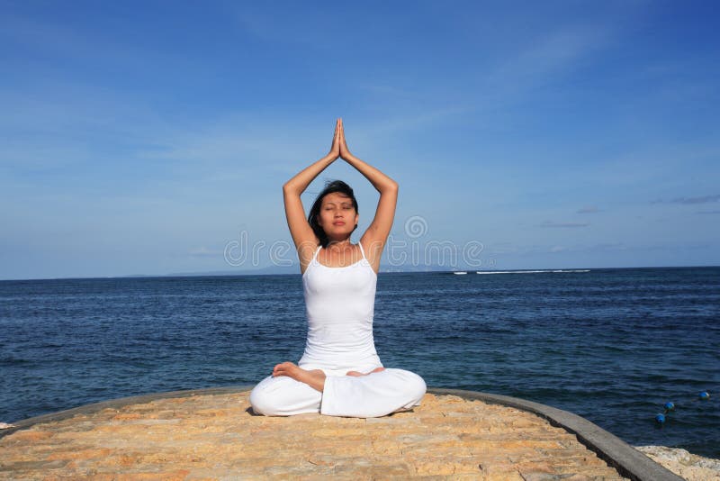 Yoga by Sea stock image. Image of life, ocean, living, healthy - 432025