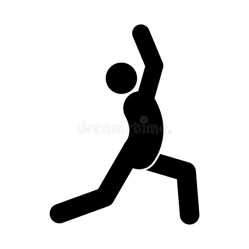 Yoga Sign. Icon for Yoga Pose Class Stock Vector - Illustration of pose ...