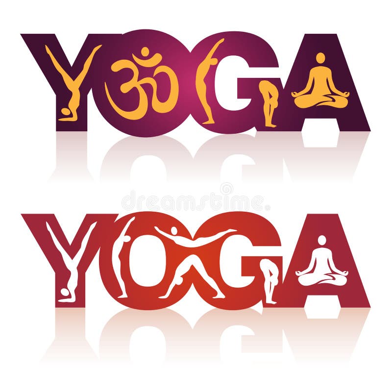Yoga health icons symbols stock vector. Illustration of breathing ...