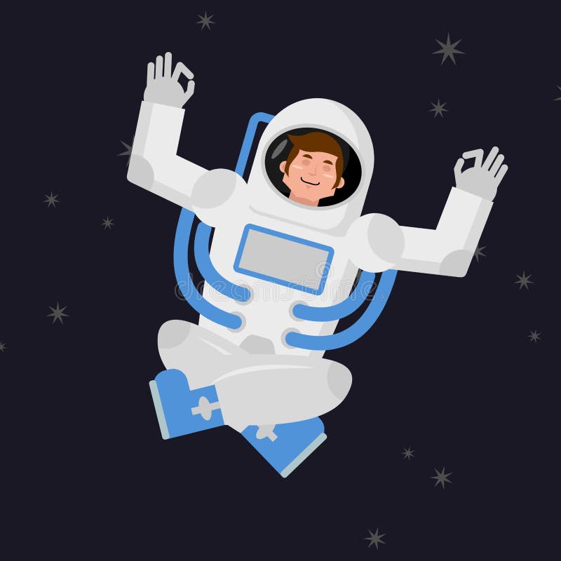 Yoga Space. Astronaut Meditating in Open Space Stock Vector ... Yoga Space. Astronaut Meditating in Open Space Stock Vector ...