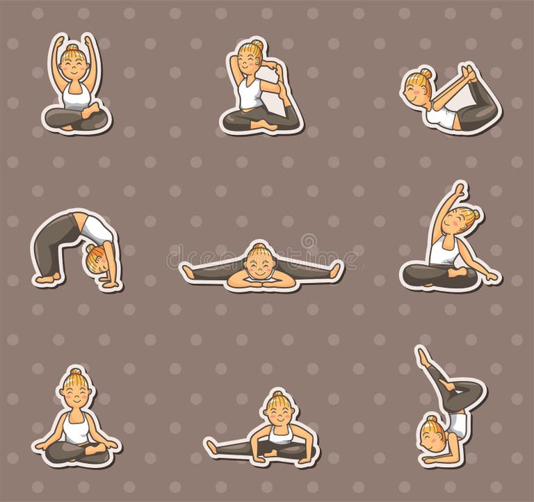 Yoga Stickers Stock Illustrations – 1,574 Yoga Stickers Stock ...