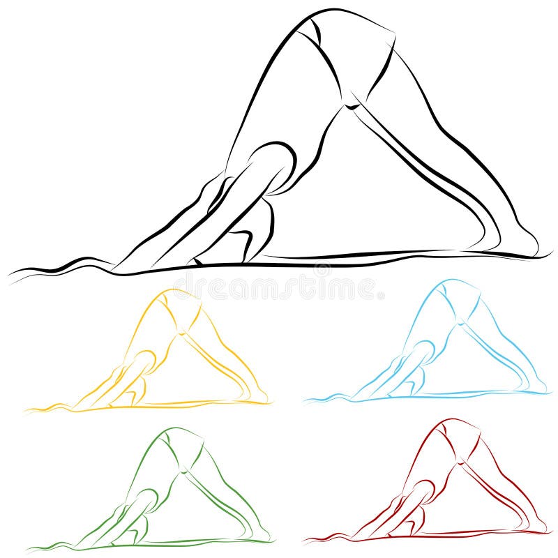 Yoga stock vector. Illustration of adult, action, harmony - 18881178