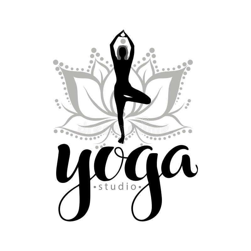 Yoga Studio Logo, Used Modern Hand Drawn Figure Element Stock ...