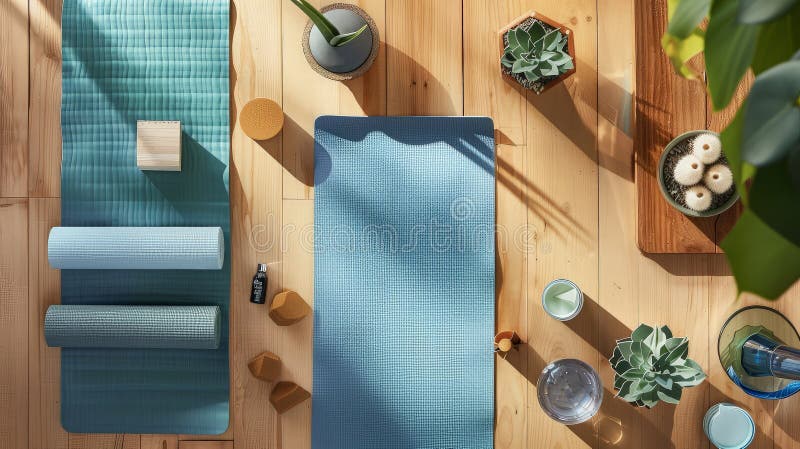 Yoga Studio Setup stock illustration. Illustration of studio - 329127411