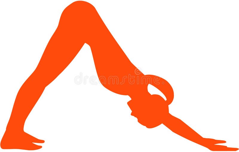 Yoga Sun Salutation - Position Parvatasana Stock Vector - Illustration ...