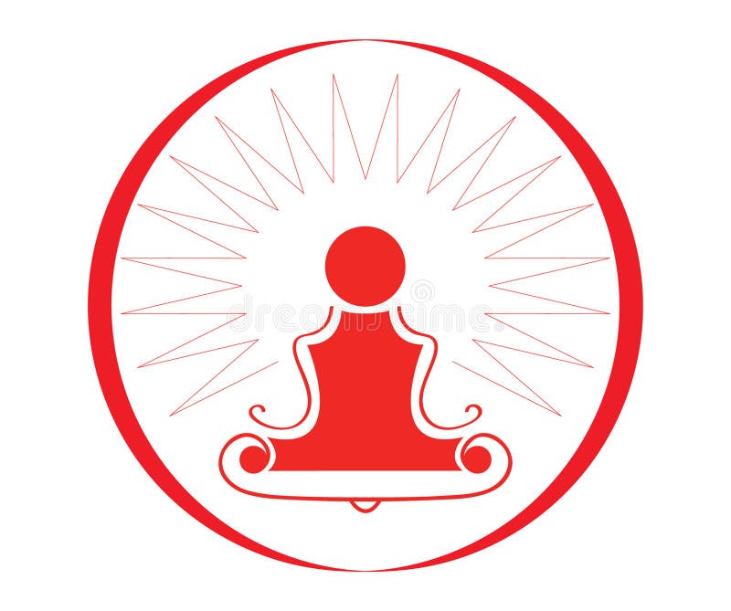 Yoga symbol - illustration stock vector. Illustration of meditating ...