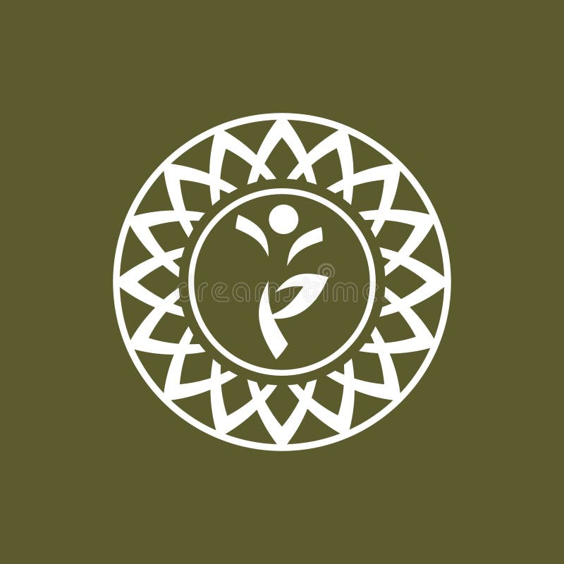 Yoga symbol stock vector. Illustration of green, flower - 86678131