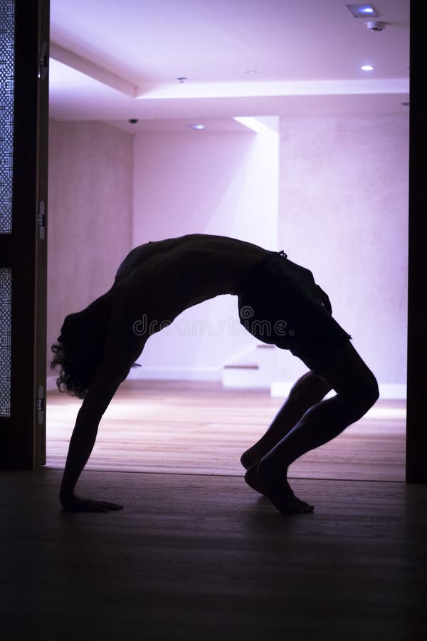 Yoga Teacher Backbend Asana Stock Image - Image of back, bridge: 98111779