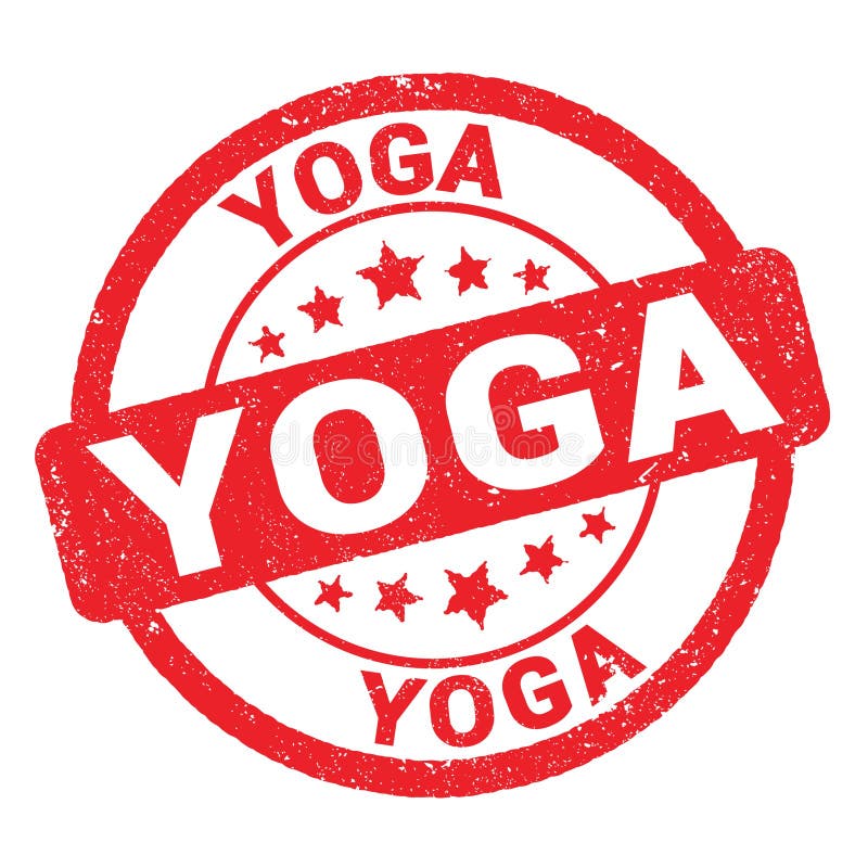 YOGA Text Written on Red Stamp Sign Stock Illustration - Illustration ...