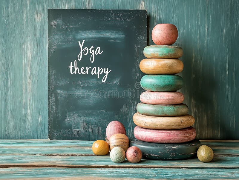 Yoga Therapy Text Written on a Blackboard. Stock Image - Image of ...