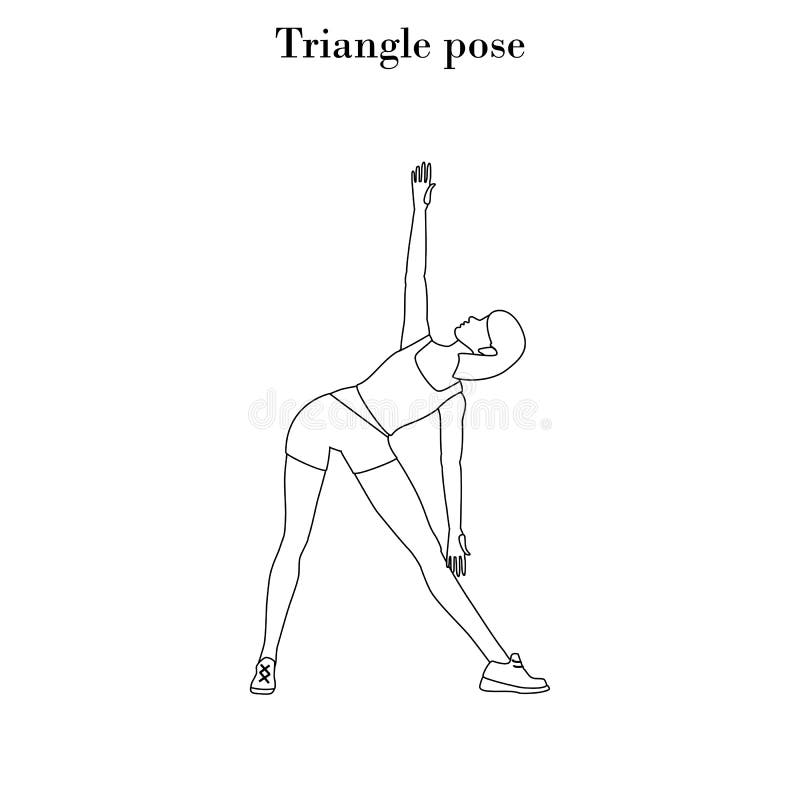 Yoga Triangle Pose Icon. Flat Design Isolated Illustration Stock ...