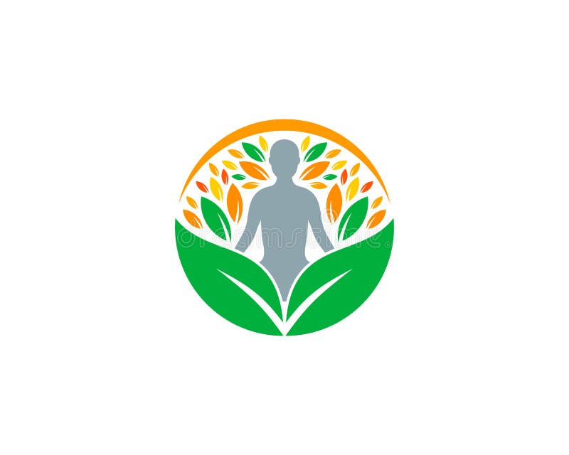 Yoga Wellness Icon Logo Design Element Stock Vector - Illustration of ...