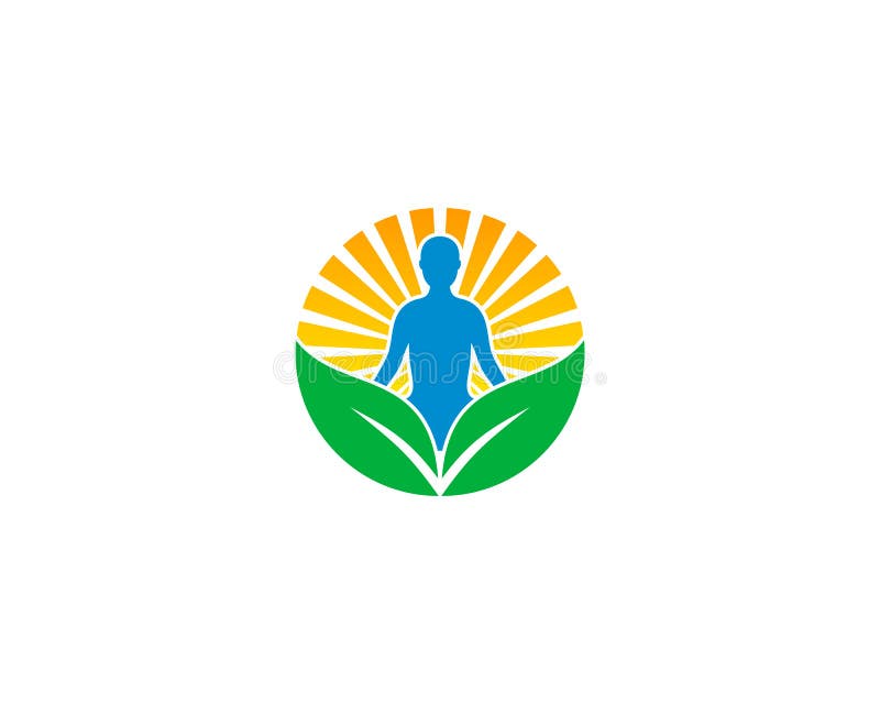 Yoga Wellness Icon Logo Design Element Stock Vector - Illustration of ...