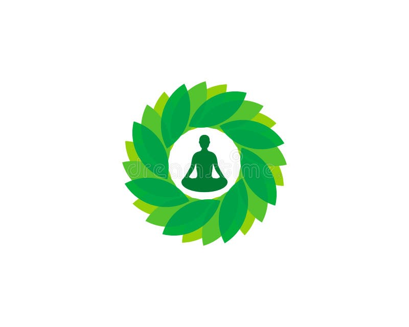 Yoga Wellness Icon Logo Design Element Stock Vector - Illustration of ...